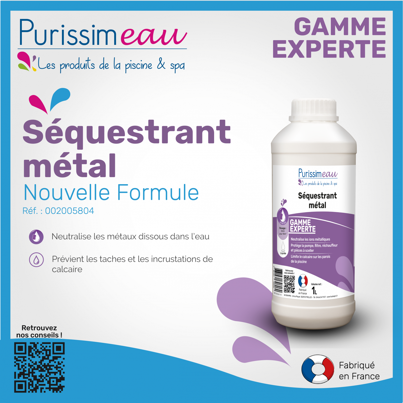 Nouvelle GAMME EXPERTE N°3/4 - Séquestrant Métal - Hydrapro